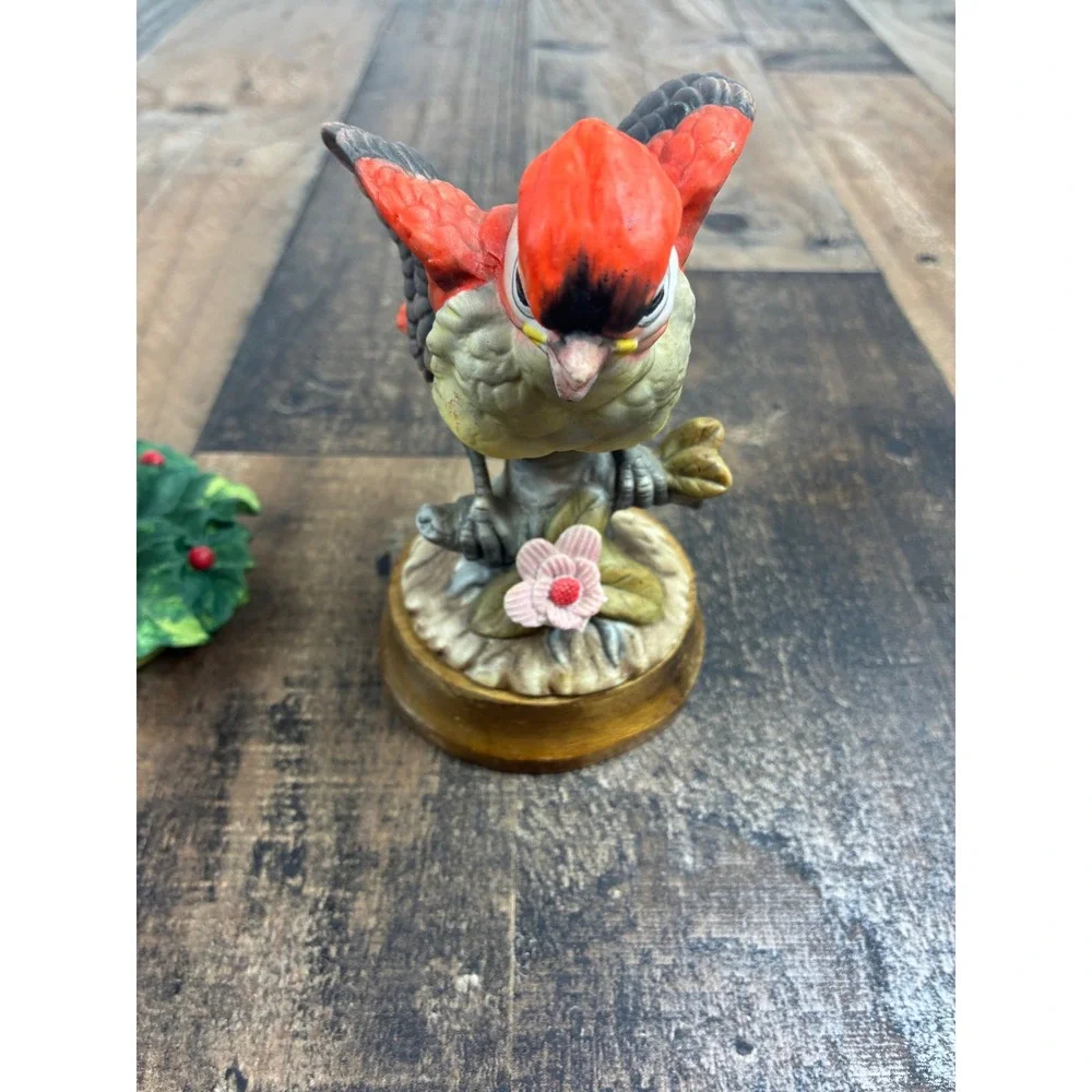 Accents | Vintage Cardinal And Songbird Figurine Set Red Bird Nature ...